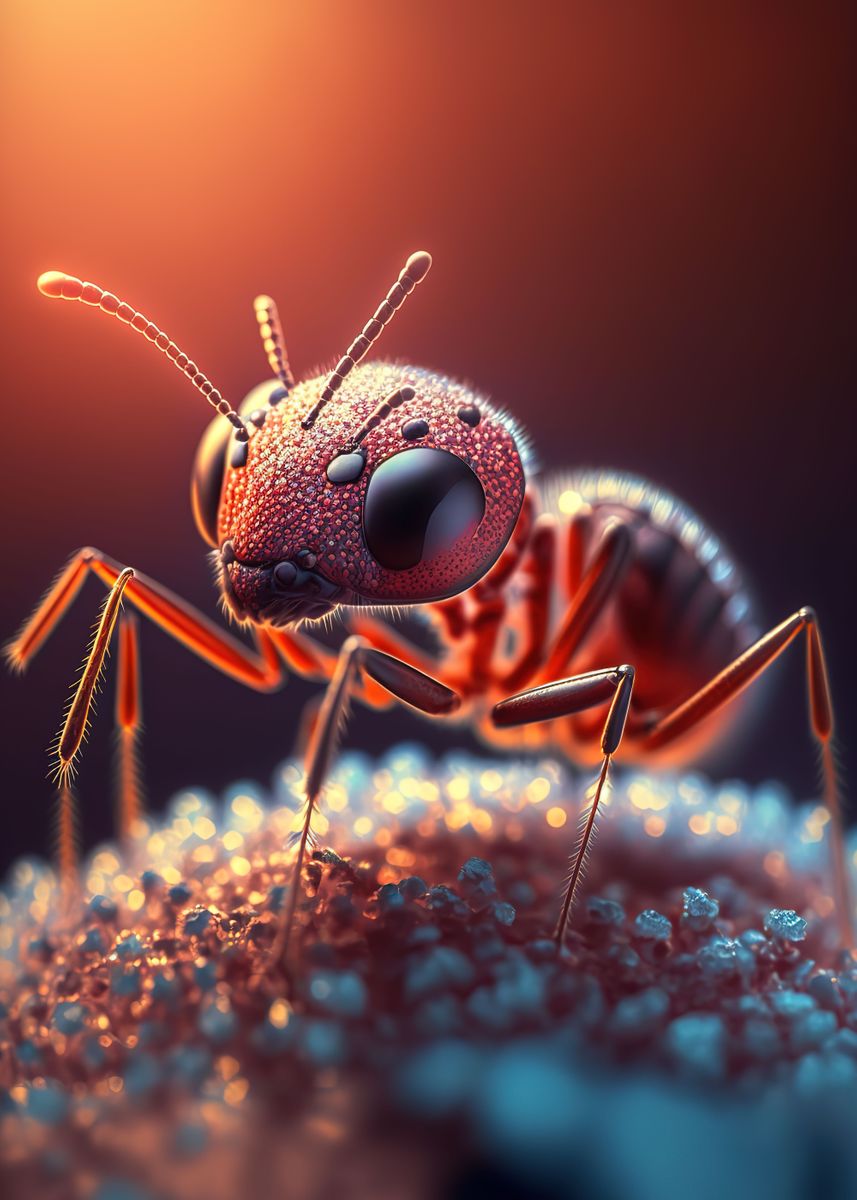 'ants life ' Poster, picture, metal print, paint by Silhouette Anime ...