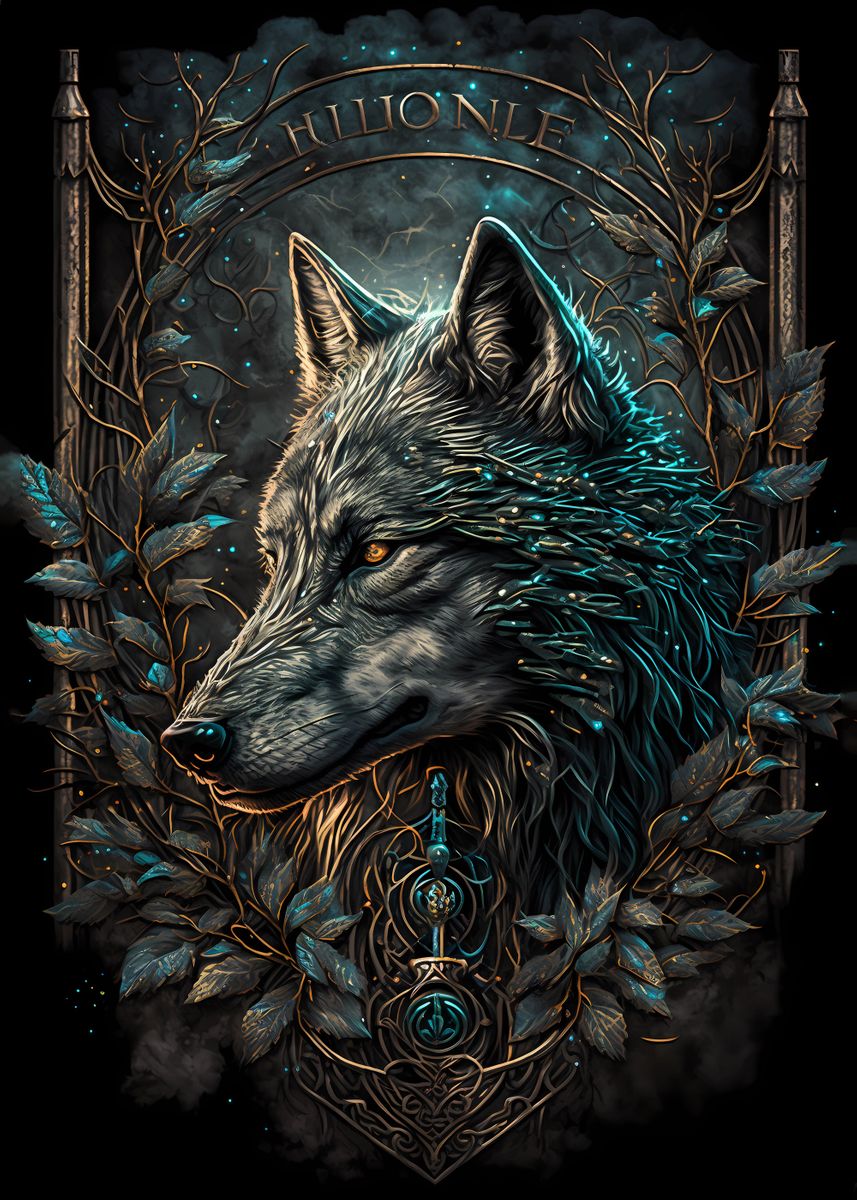 'Wolf Mythological' Poster, picture, metal print, paint by Adam Decor ...