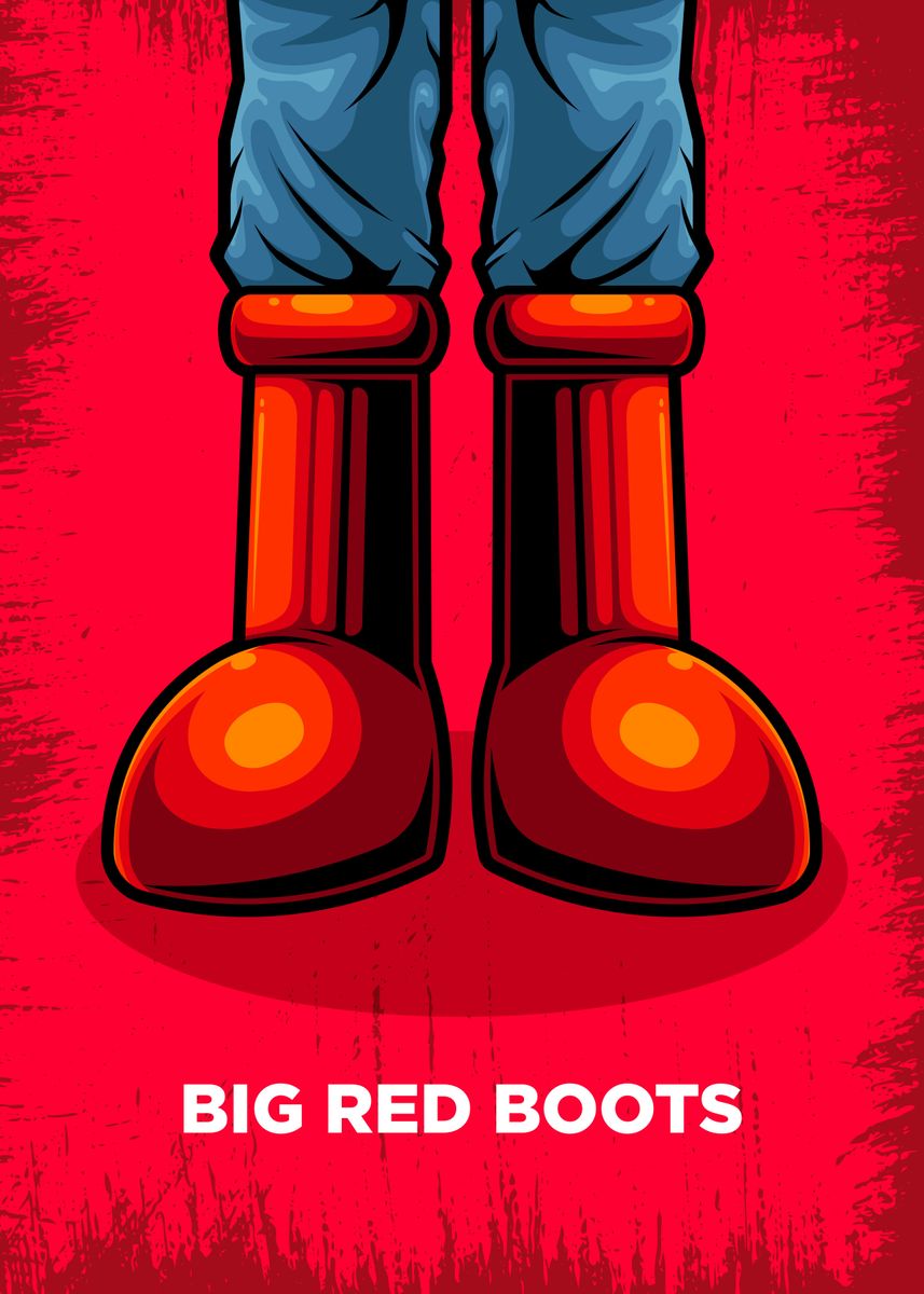 'Red Boot Shoe' Poster, picture, metal print, paint by Mikhaila Poster ...