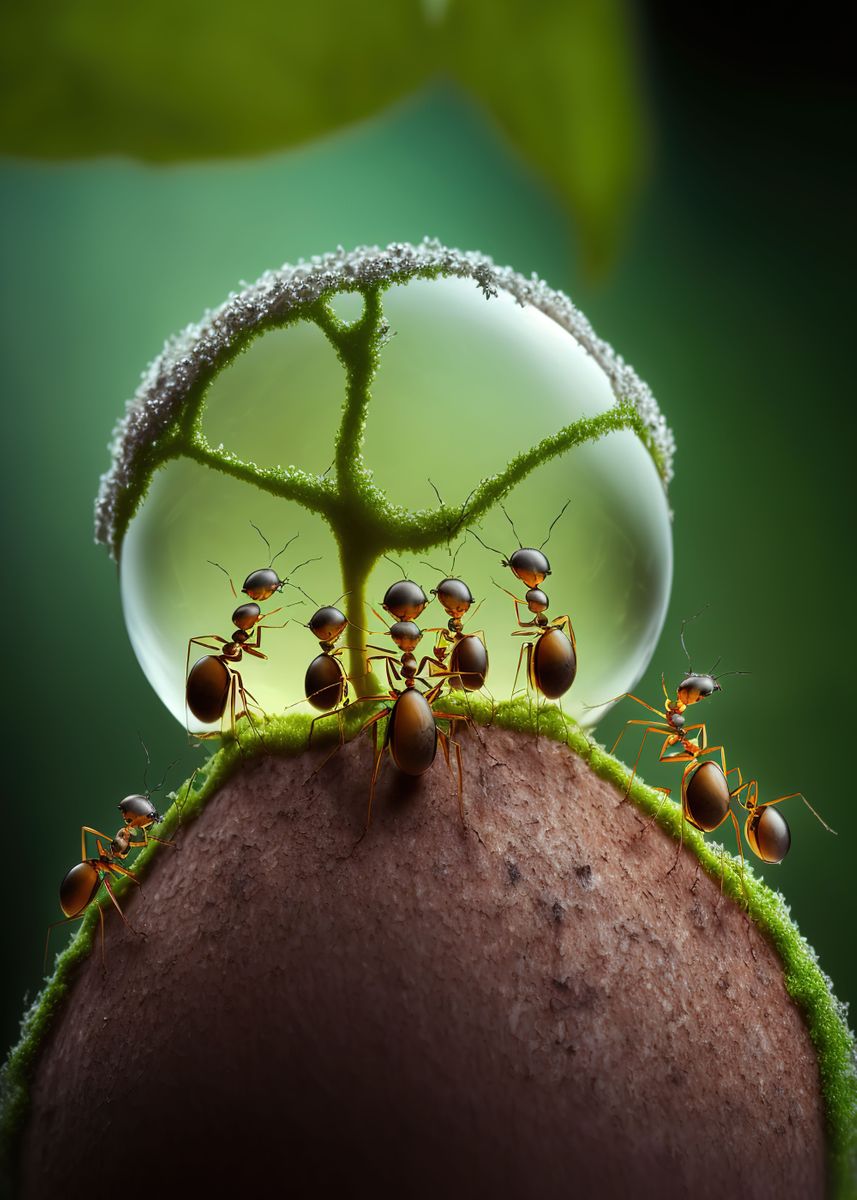 'anime ants ' Poster, picture, metal print, paint by MAD SPACE | Displate