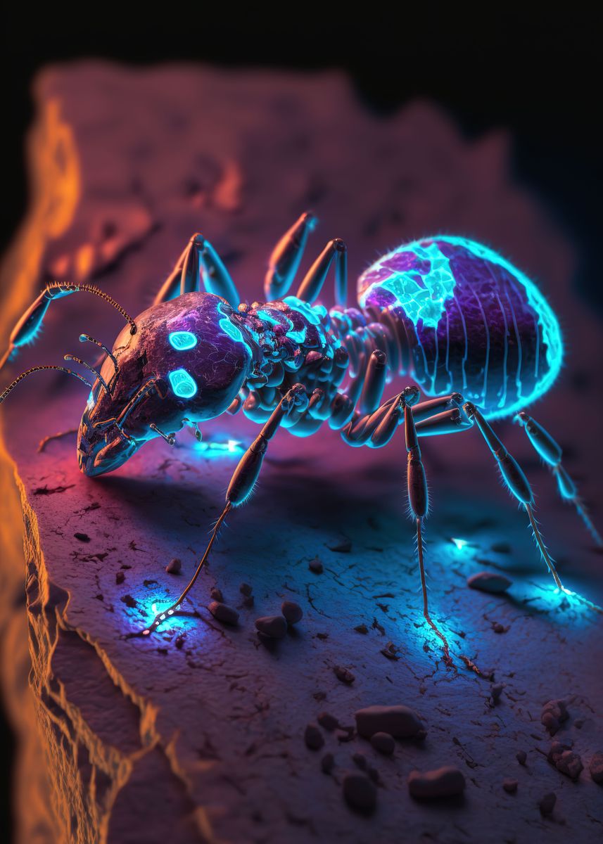 'ants life ' Poster, picture, metal print, paint by Silhouette Anime ...