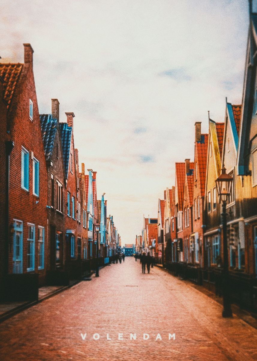 'Volendam' Poster, picture, metal print, paint by Visitify | Displate
