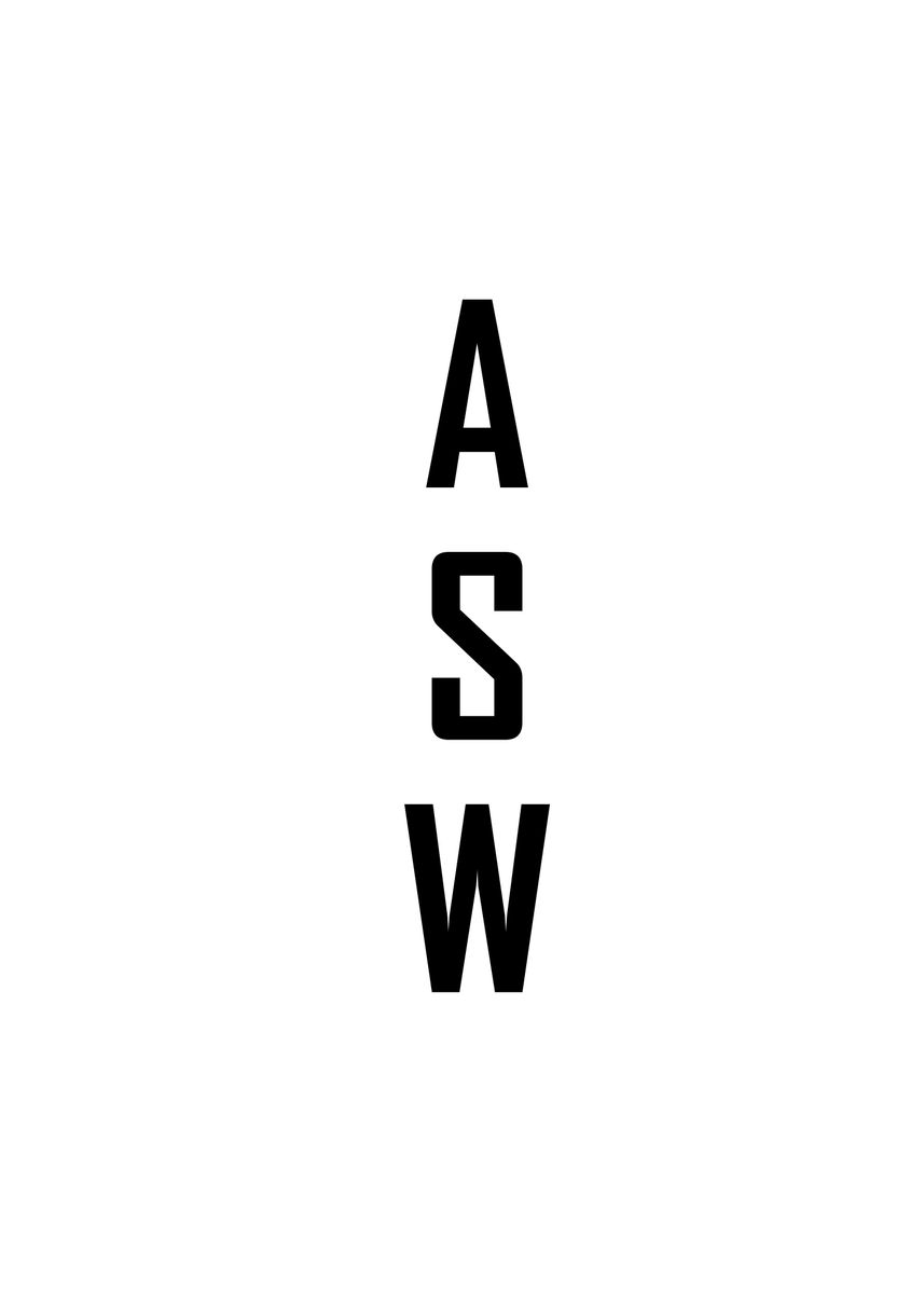 'ASW Typography' Poster, picture, metal print, paint by Anthony Gabriel ...