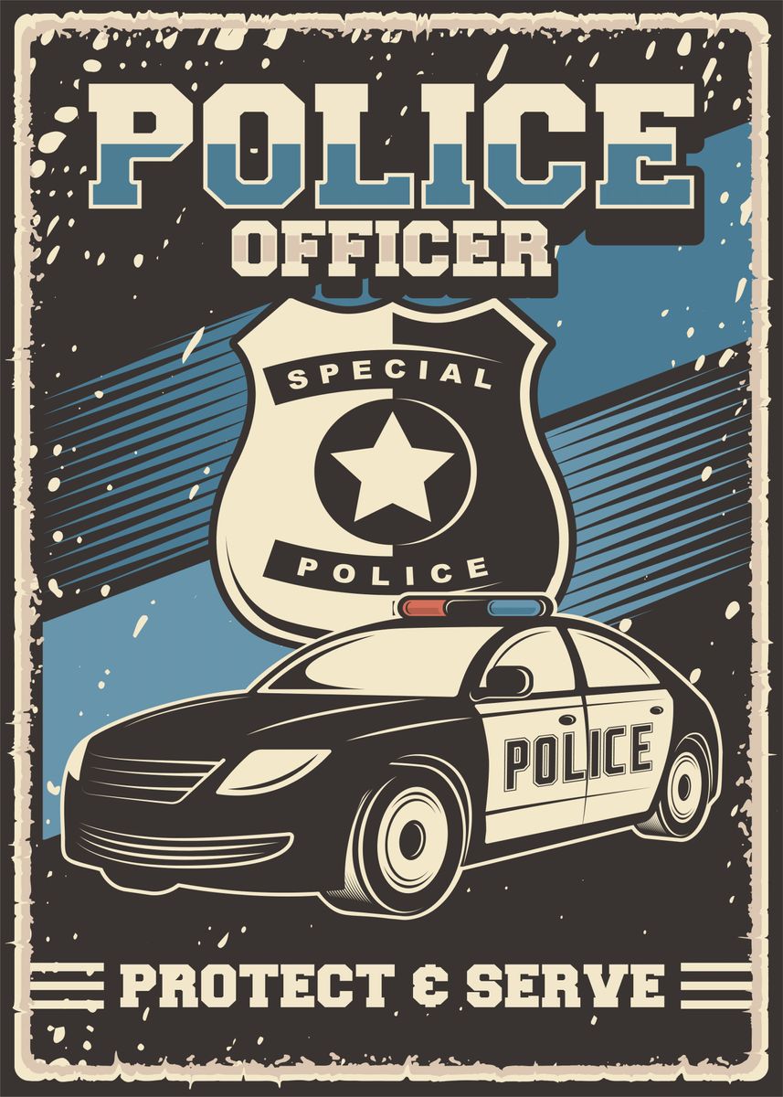 'Police Officer' Poster, picture, metal print, paint by Naso | Displate