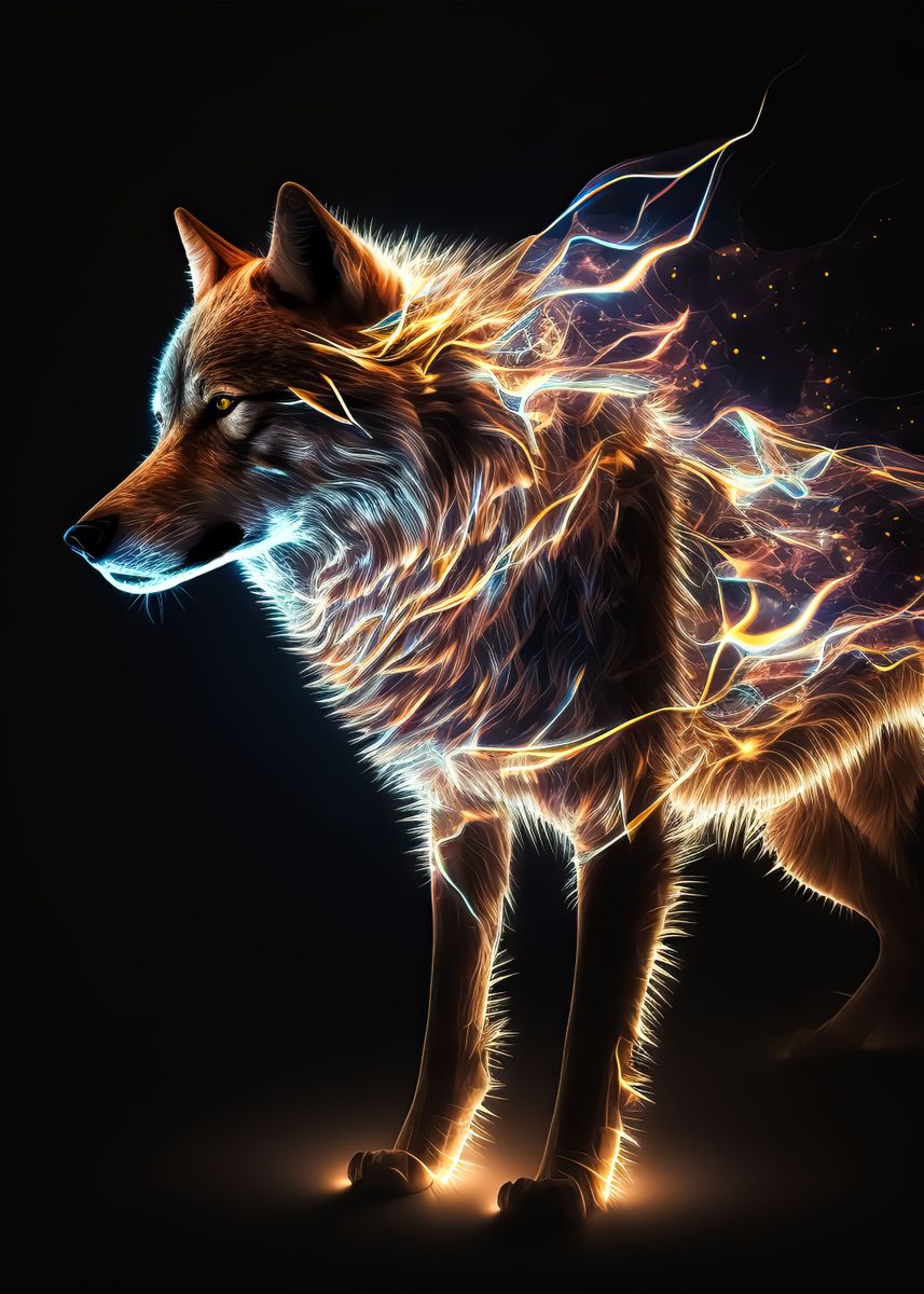 'Ghost Wolf' Poster, picture, metal print, paint by Chloe Connelly ...