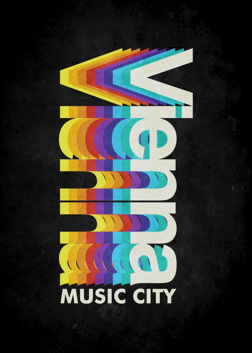 'vienna austria music city' Poster, picture, metal print, paint by ...