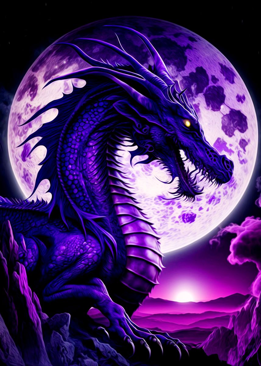 'Dragon' Poster, picture, metal print, paint by Berry Hall | Displate