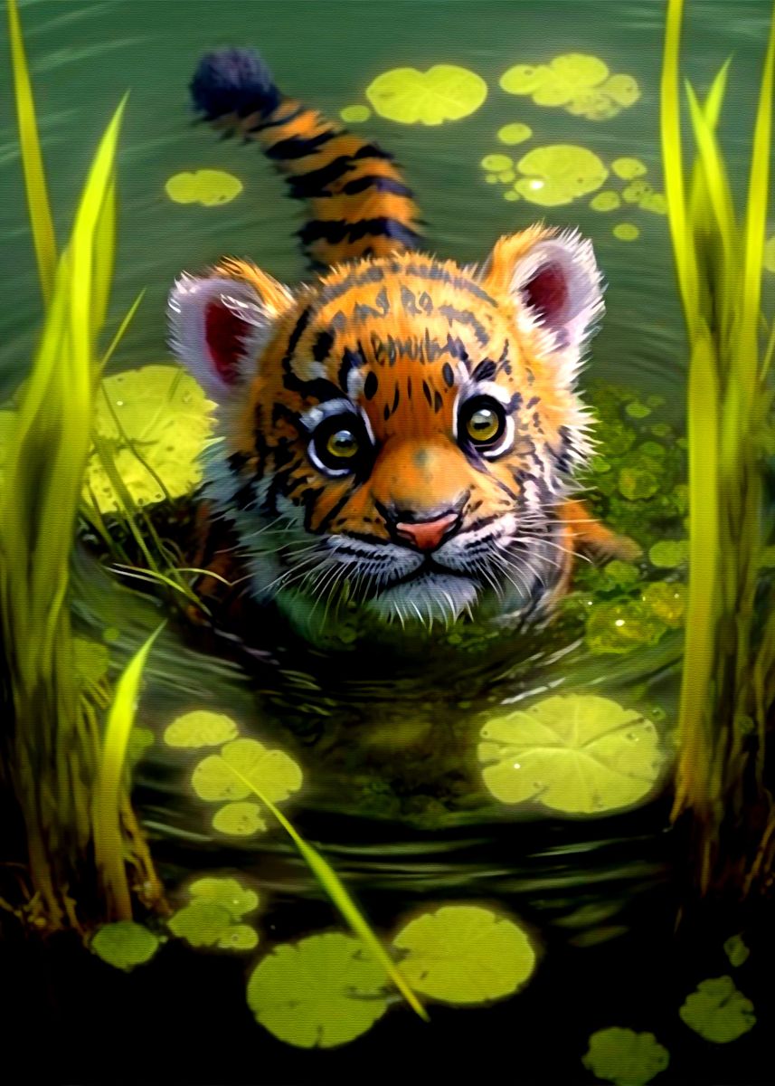 'Cute Tiger' Poster by khoa doan | Displate