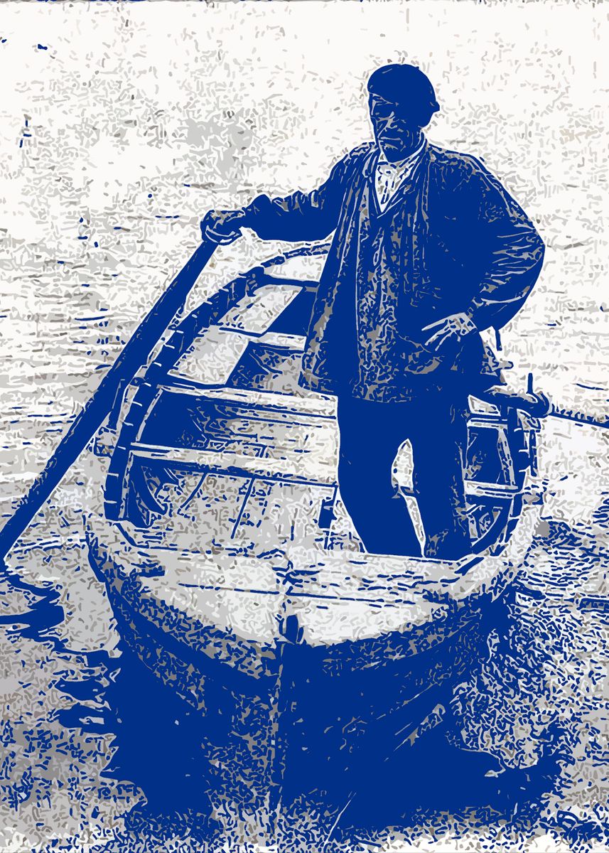 'Fisherman basque country' Poster, picture, metal print, paint by ...