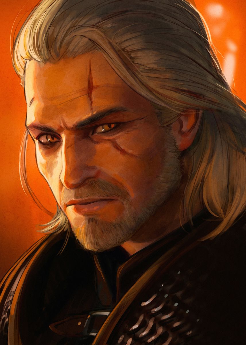 'Geralt' Poster, picture, metal print, paint by Witcher 3 | Displate