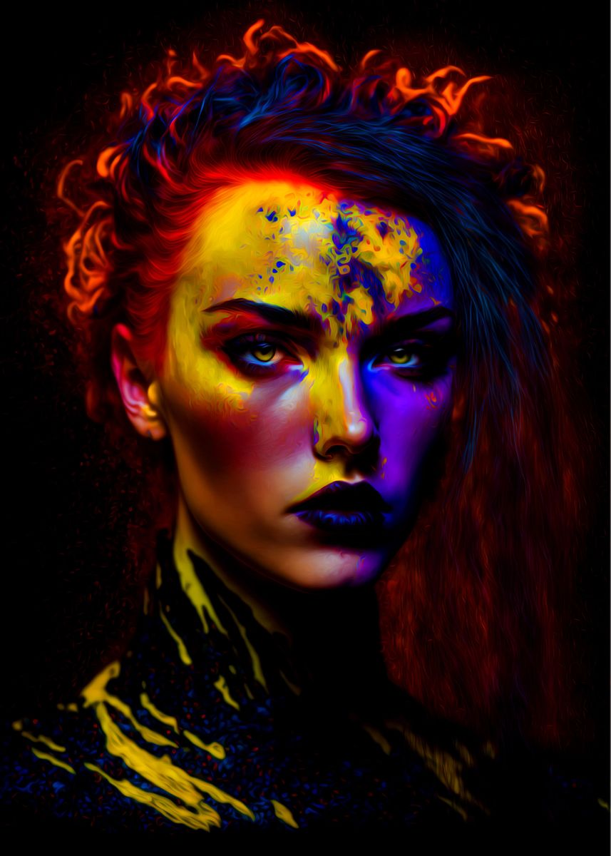 'Woman Abstract' Poster, picture, metal print, paint by Never More ...