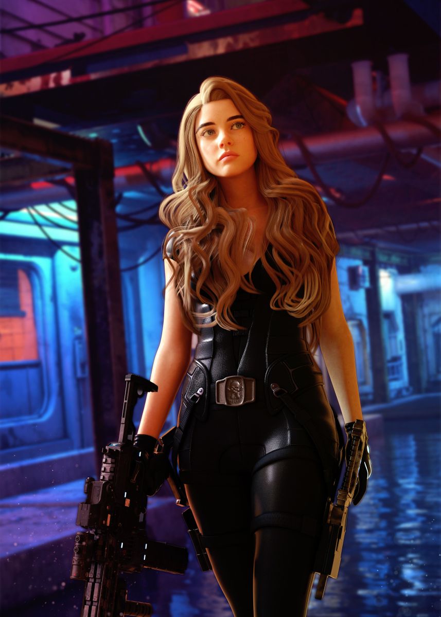 'Warrior ' Poster, picture, metal print, paint by Gigi Bgm | Displate