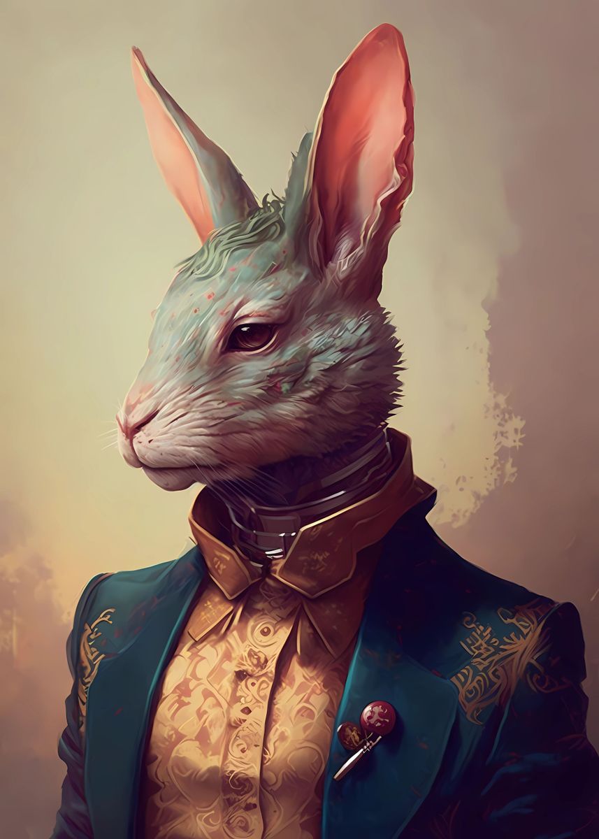 'Rabbit Delightful' Poster by Keeling Creative | Displate