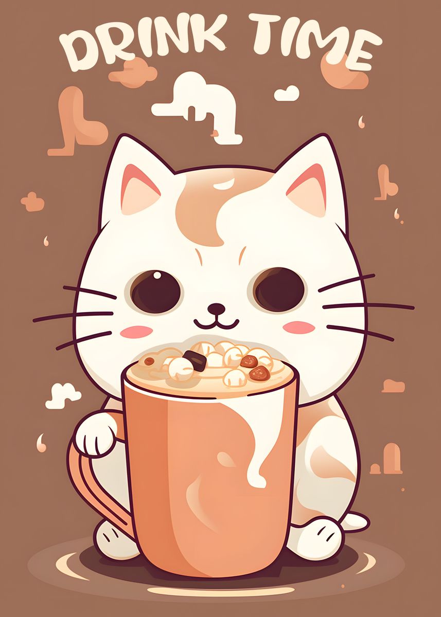'Dink Time Cat' Poster by GoodLifeImages | Displate