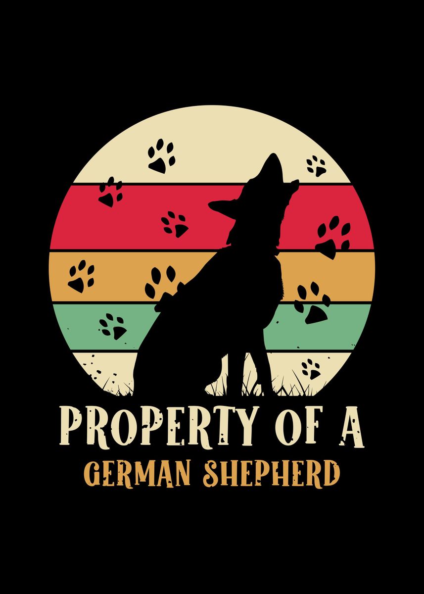 'German Shepherd' Poster by Sebastian Wünsche | Displate