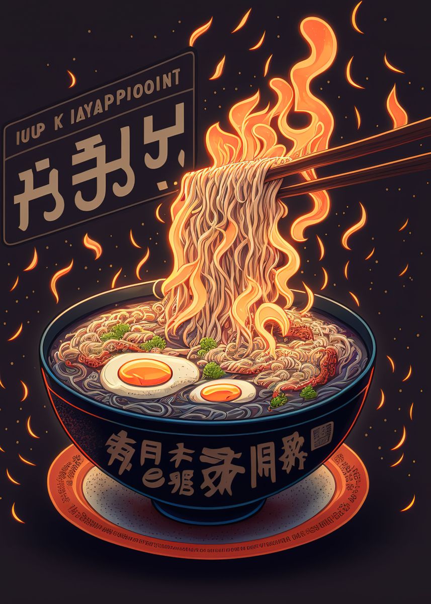 'ramen japan' Poster, picture, metal print, paint by Daniaal Odonnell ...