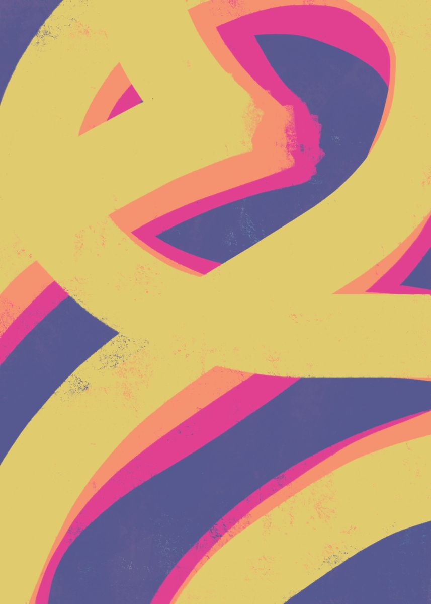 'Hot Yellow' Poster, picture, metal print, paint by Jash Jhaveri | Displate