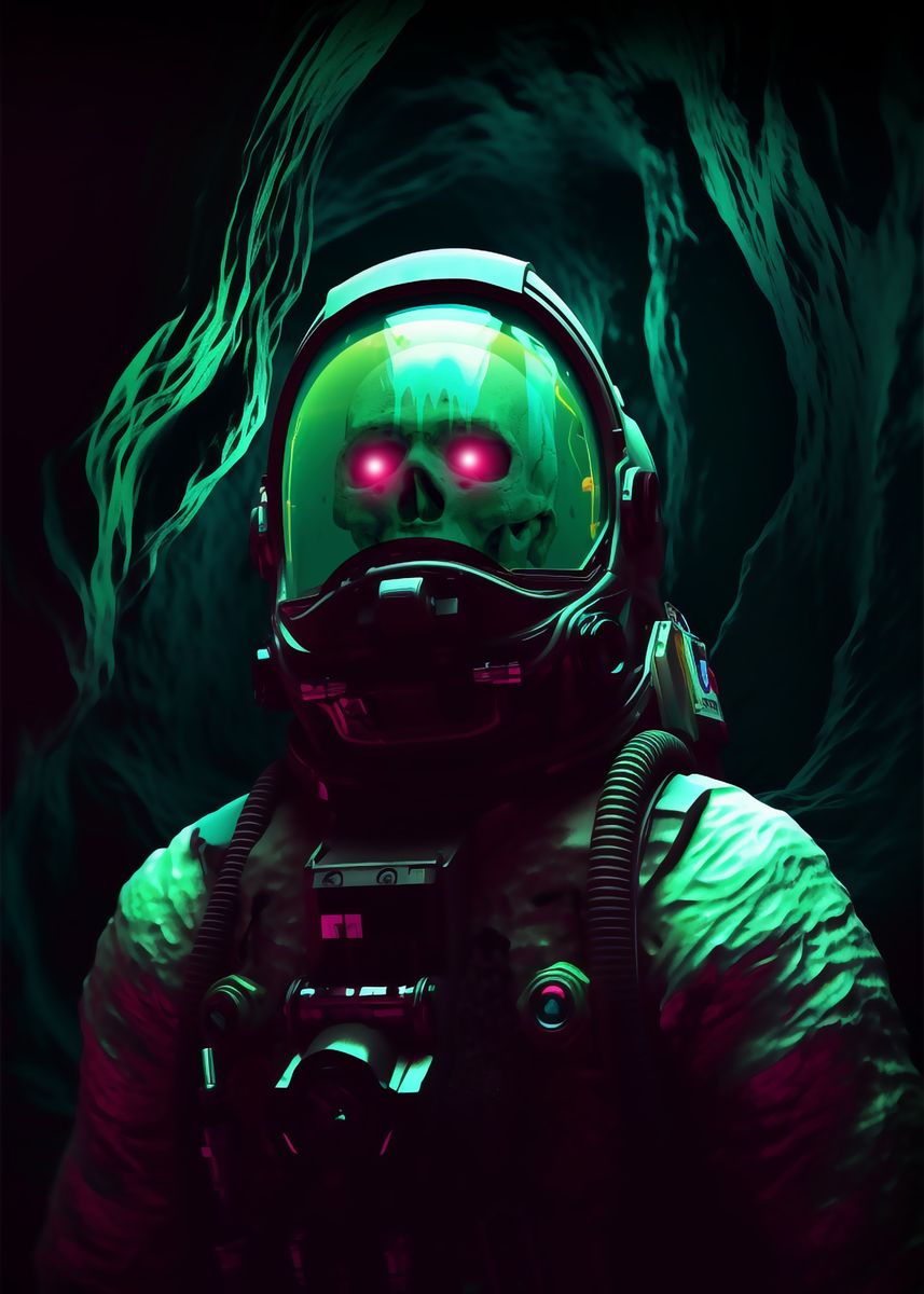 'Space ghoul' Poster, picture, metal print, paint by Broken Specter 13 ...
