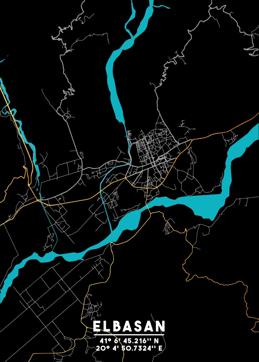 'Elbasan Albania' Poster, picture, metal print, paint by Clayborne ...