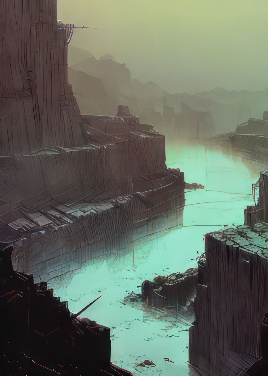 'The River' Poster, picture, metal print, paint by SICKAIE | Displate