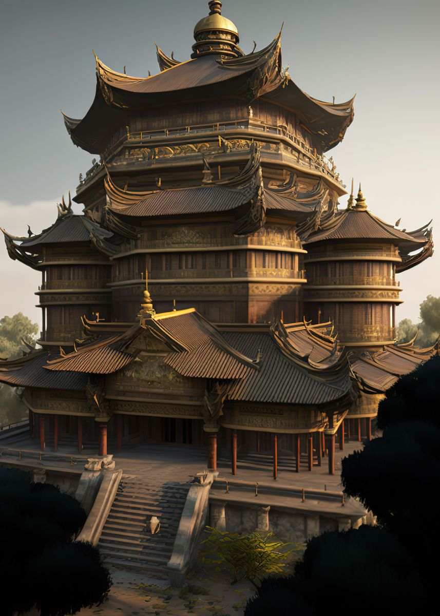 'chinese palace' Poster by MatiasCurrie | Displate