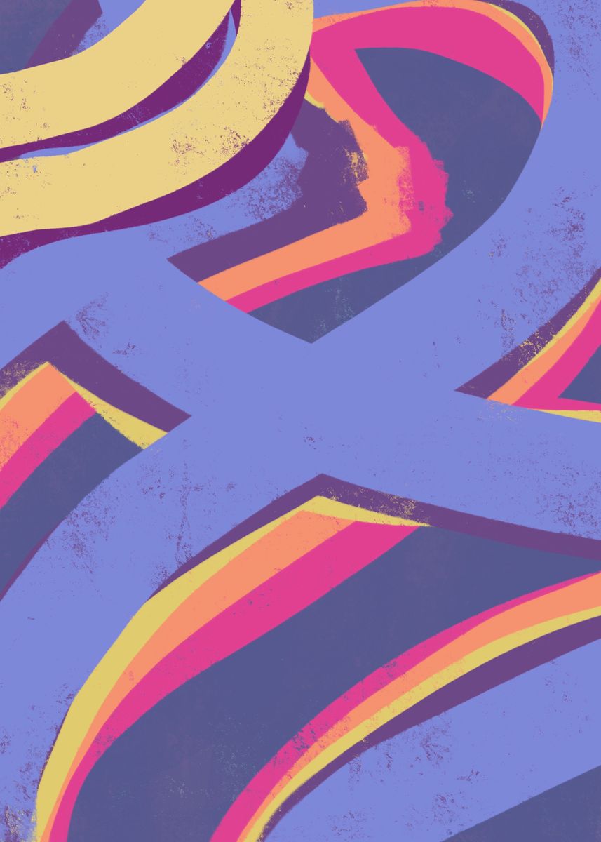 'Hot Purple' Poster, picture, metal print, paint by Jash Jhaveri | Displate