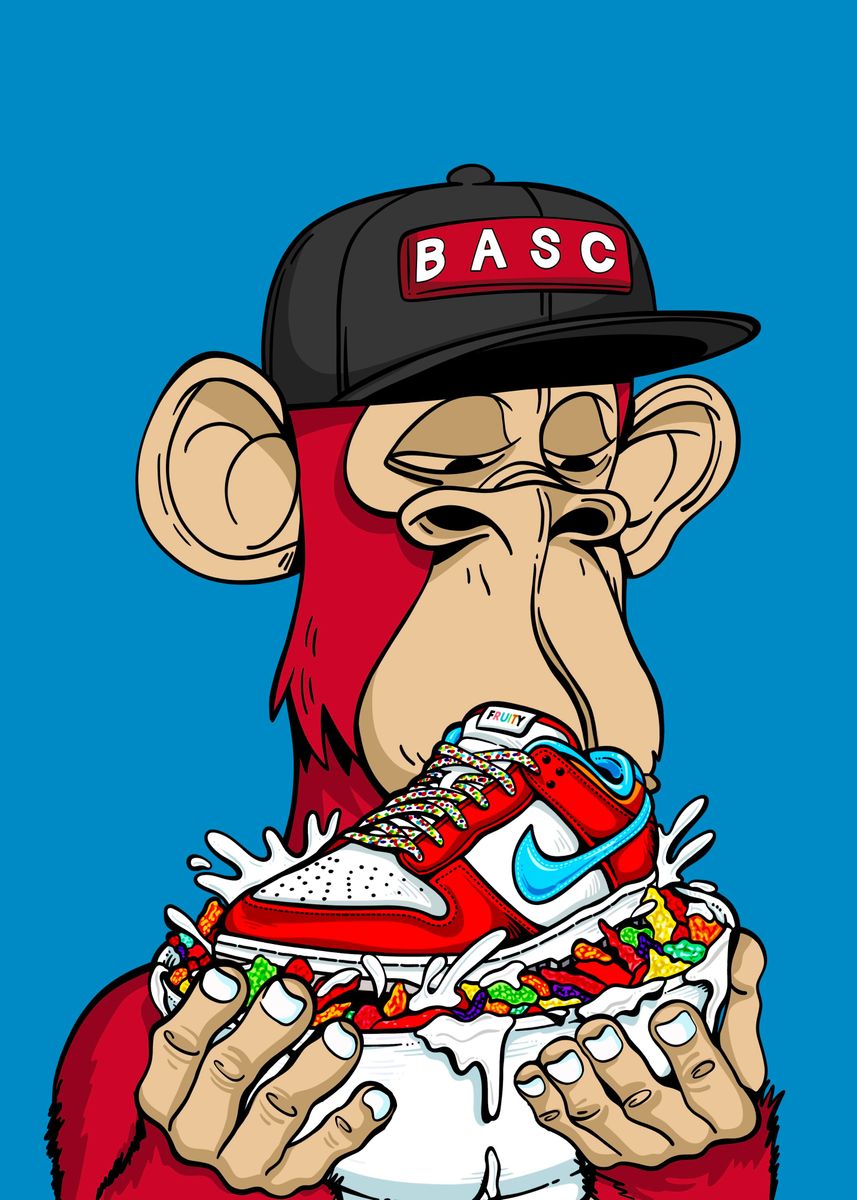 'Bayc' Poster, picture, metal print, paint by Magic Apes | Displate