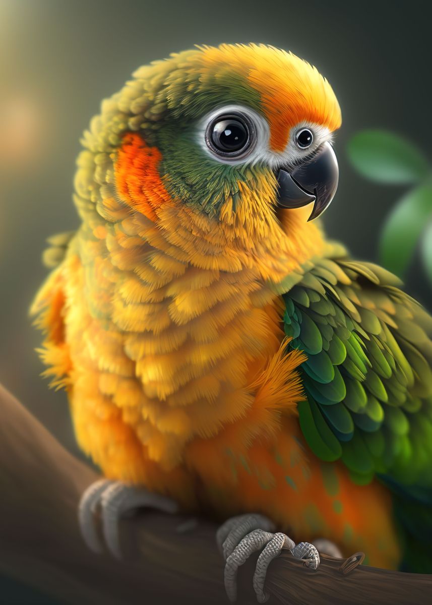 'Animals Parrot ' Poster, picture, metal print, paint by Silhouette ...