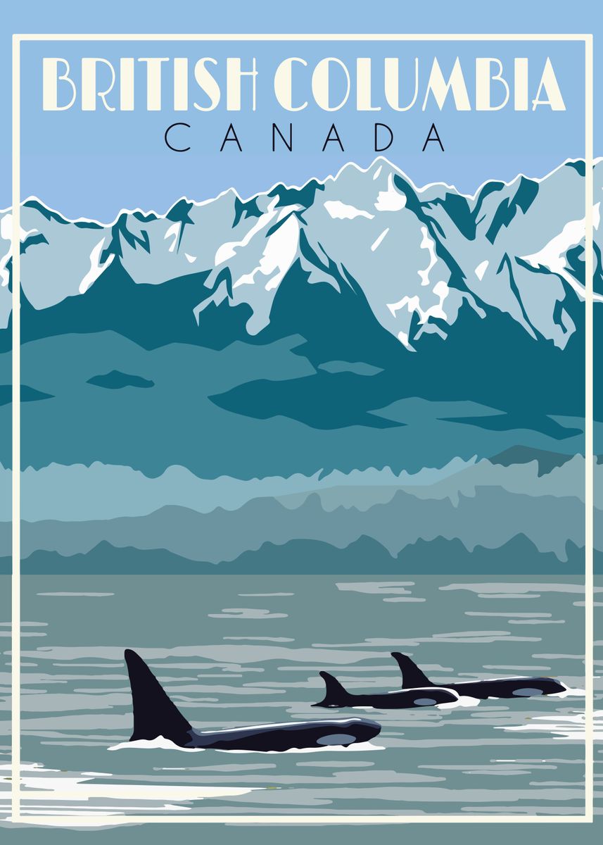 'british columbia canada ' Poster, picture, metal print, paint by gani ...