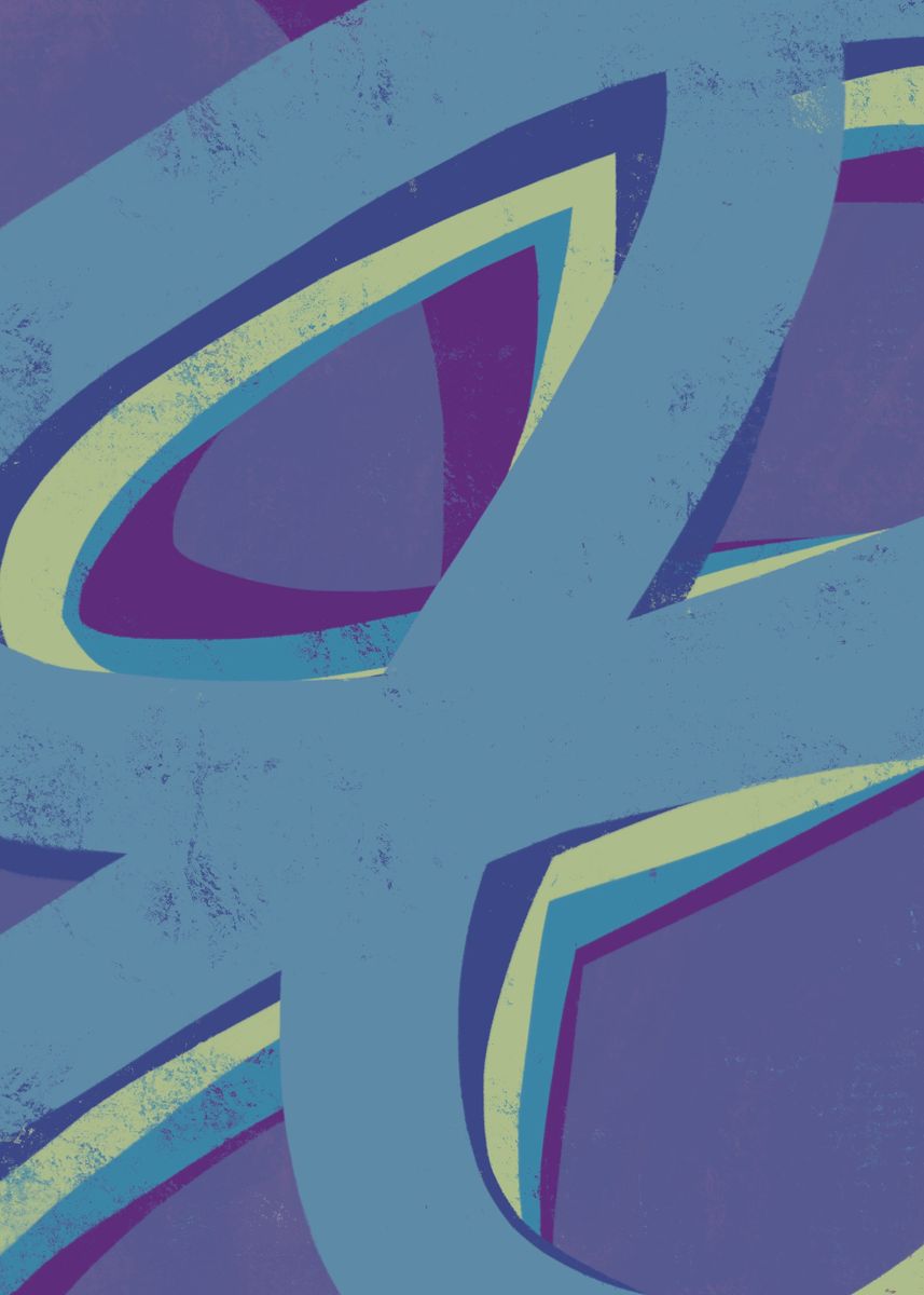 'Neon Knots' Poster, picture, metal print, paint by Jash Jhaveri | Displate