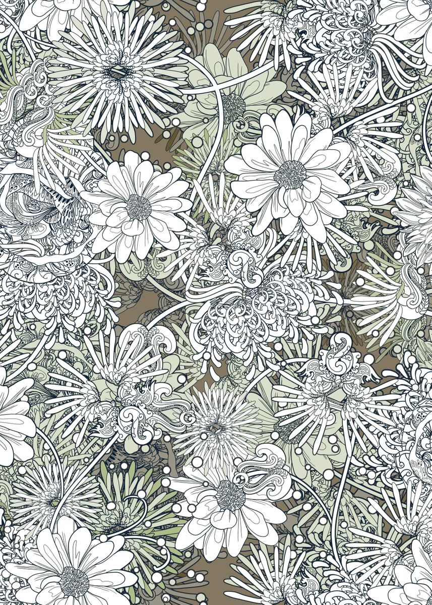 'Flowers seamless ' Poster by Color Art | Displate