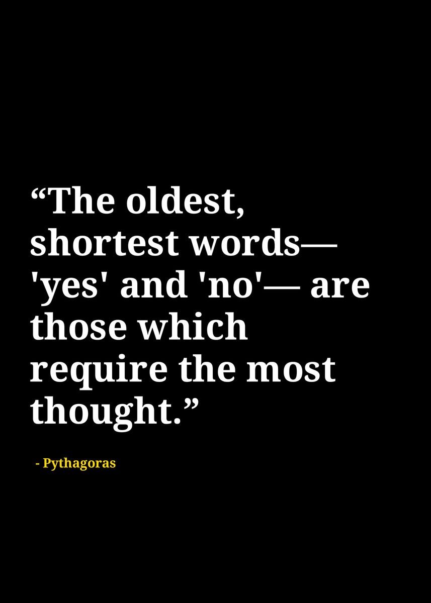 'pythagoras quote ' Poster, picture, metal print, paint by DNSM | Displate