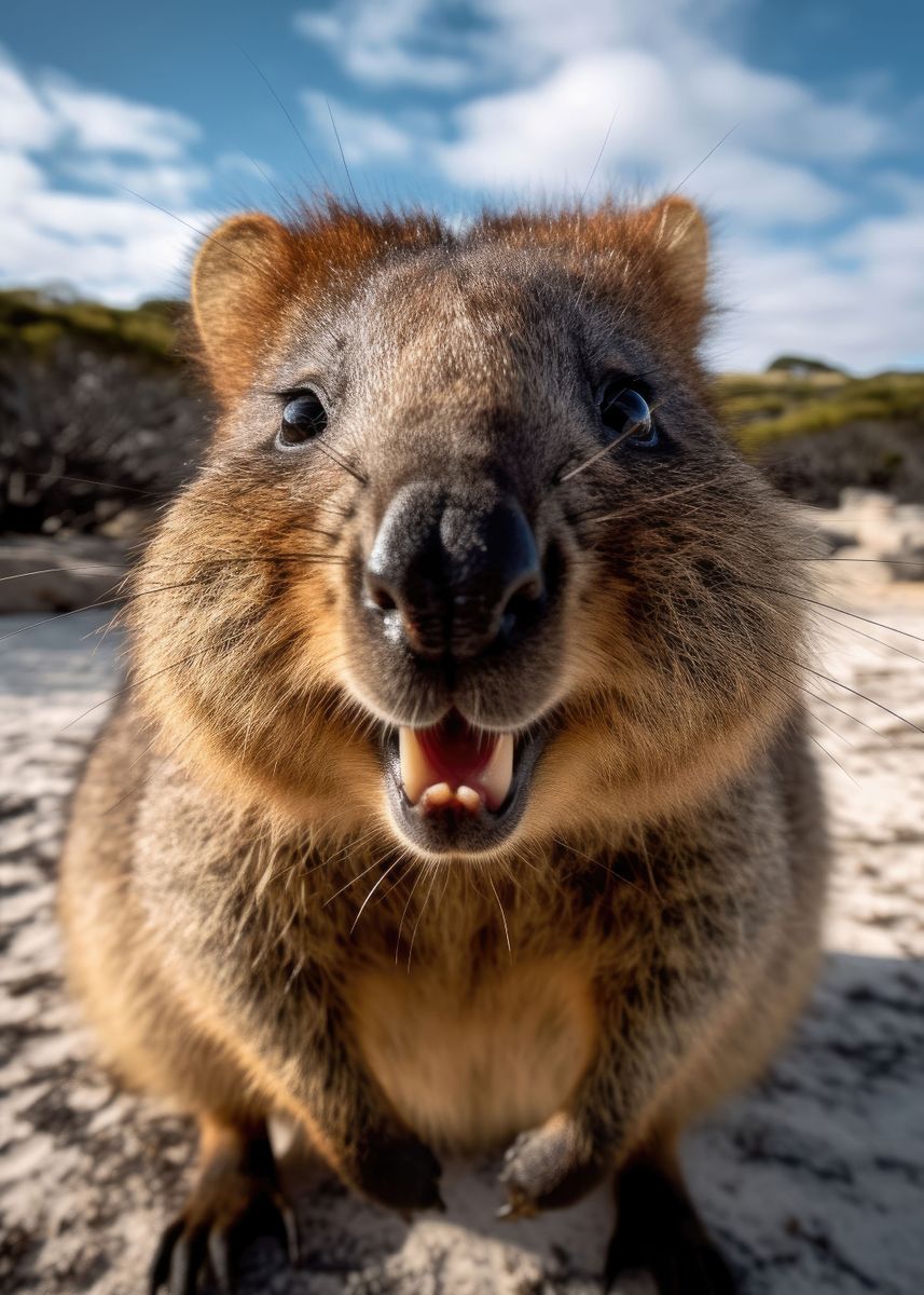 'Grinning Quokka' Poster by Mitoka | Displate