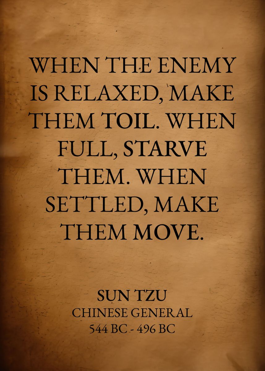 'Make The Enemy Toil' Poster, picture, metal print, paint by ...