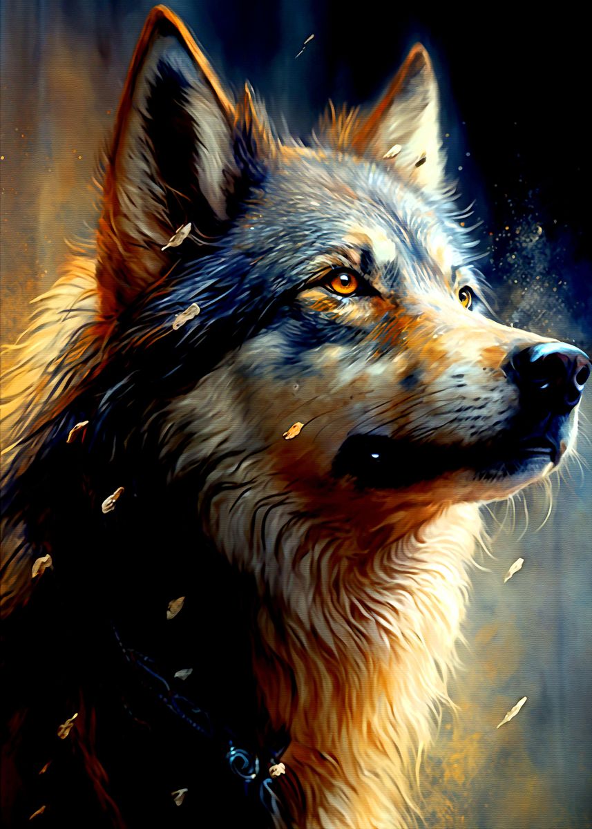 'Wolf' Poster, picture, metal print, paint by Tiker Arts | Displate