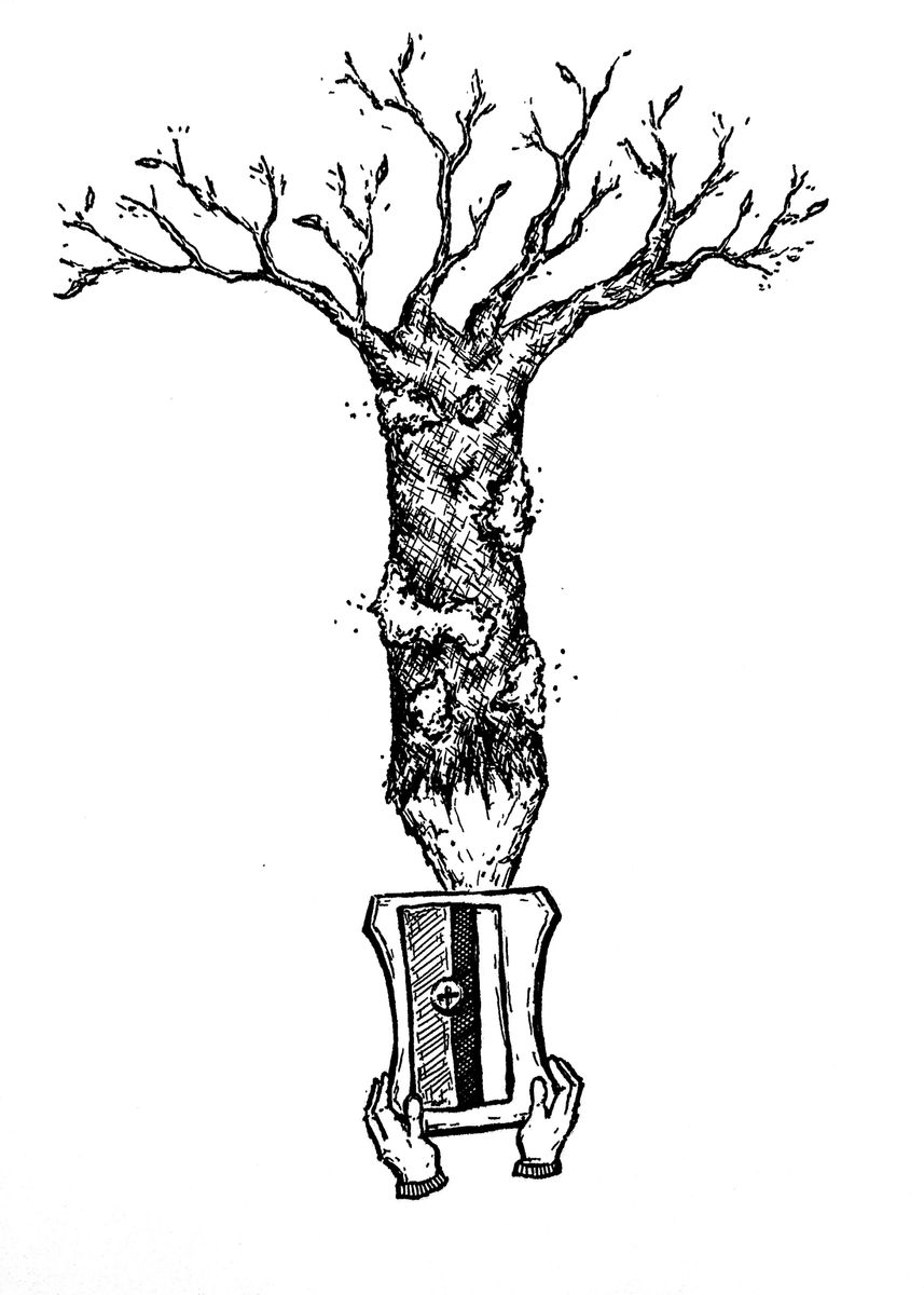 'Sapling Sharpener' Poster, picture, metal print, paint by ...