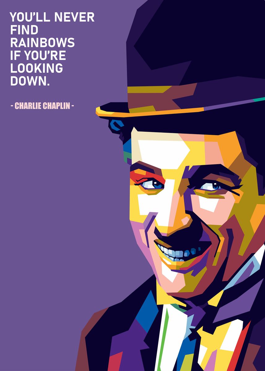 'Charlie Chaplin' Poster by Ananda Praj | Displate