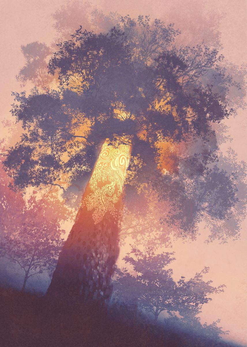 'Magic tree' Poster, picture, metal print, paint by Color Art | Displate