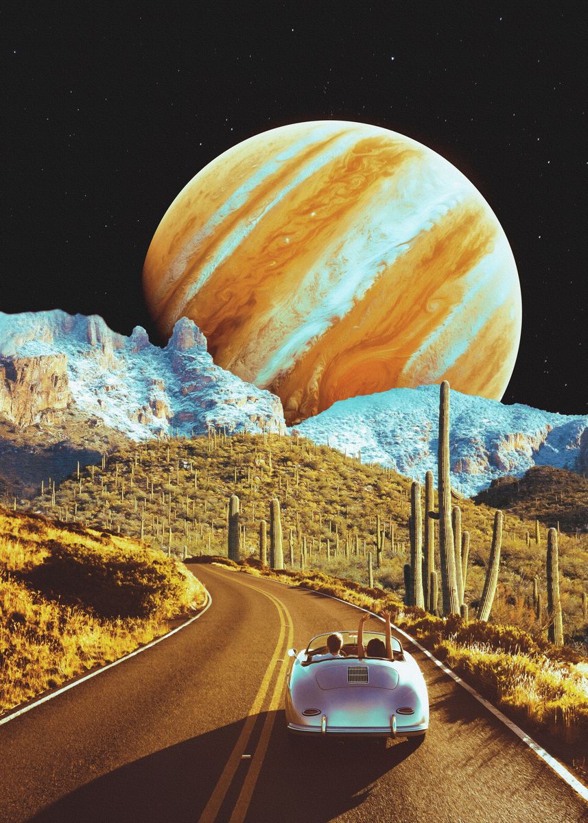 'Journey To Jupiter' Poster, picture, metal print, paint by Jess Gaspar ...