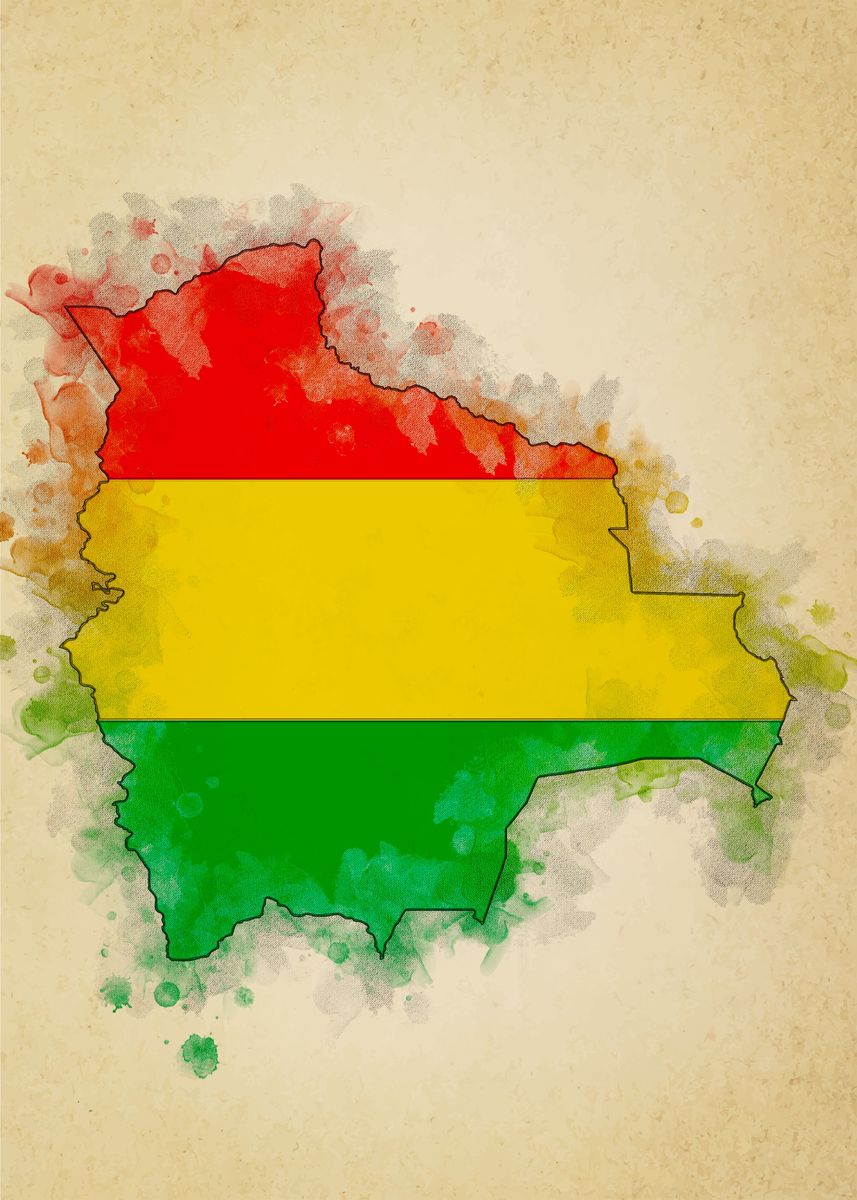 'Bolivia' Poster, picture, metal print, paint by Eli Cassin | Displate