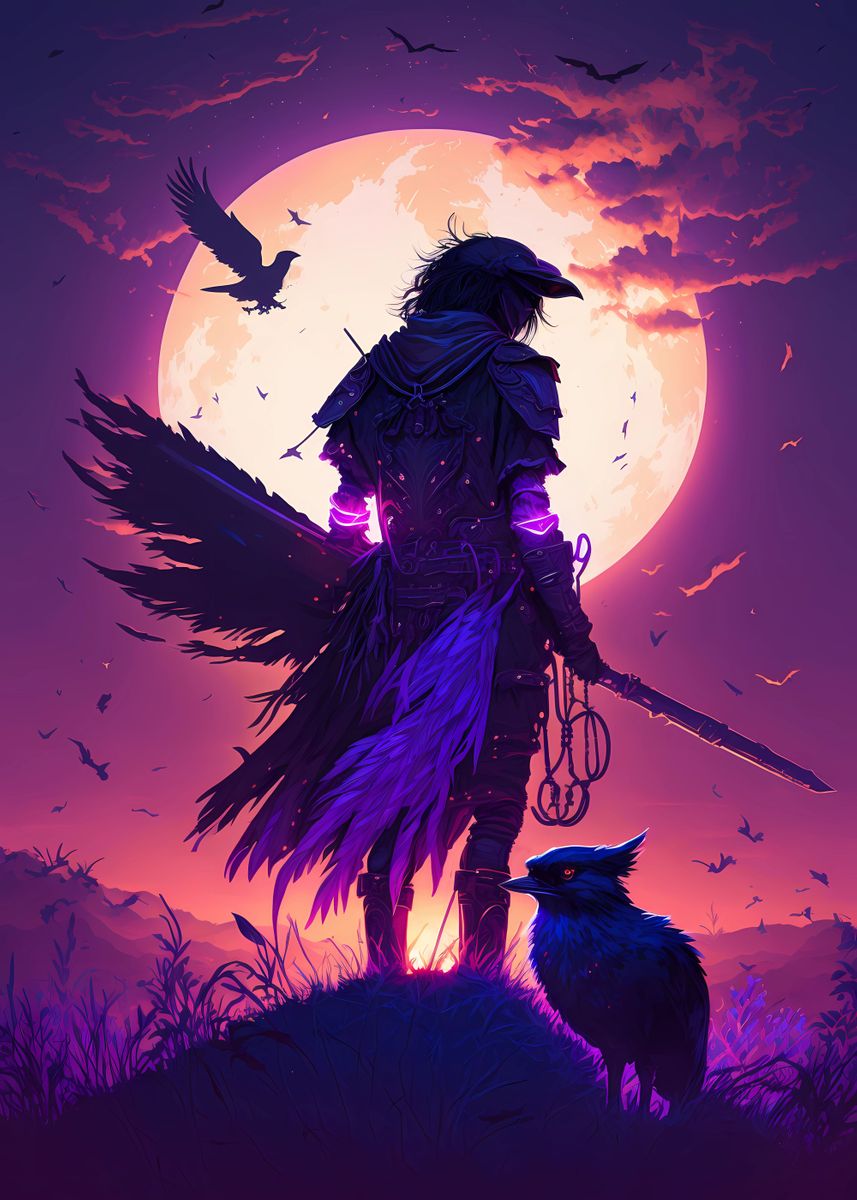 'Raven Charming' Poster, picture, metal print, paint by Elysia Sempled ...