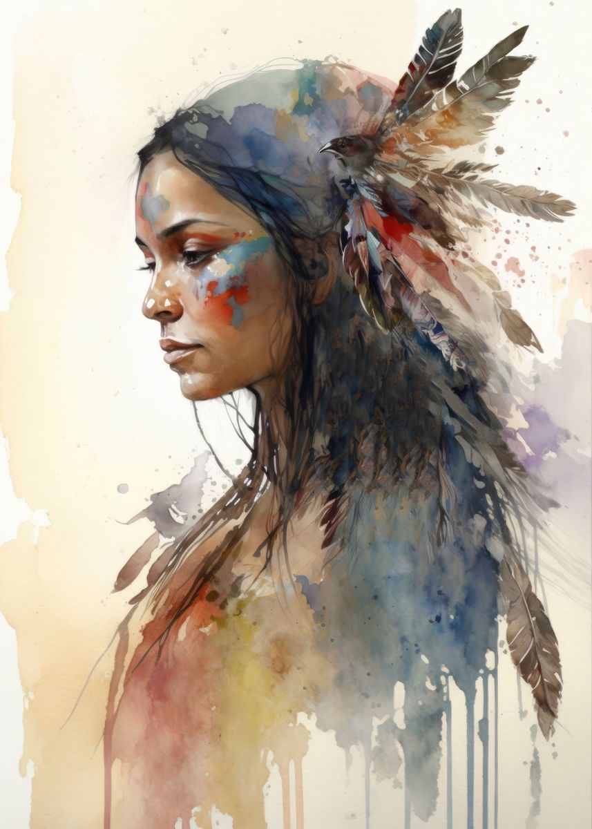 'Oil painting indian woman' Poster, picture, metal print, paint by ...