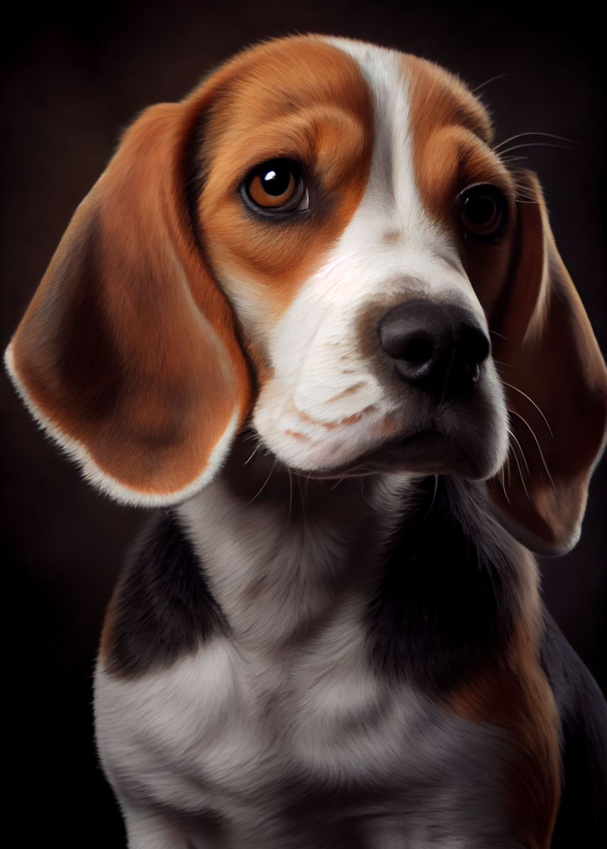 'Beagle Dog' Poster, picture, metal print, paint by DecoyDesign | Displate