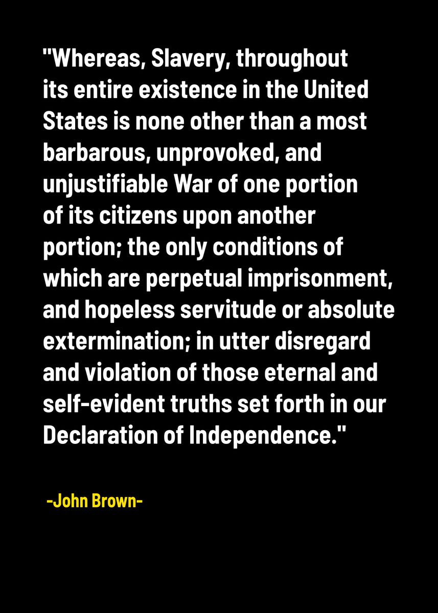 'John Brown Quotes' Poster, picture, metal print, paint by Angela Kawai ...