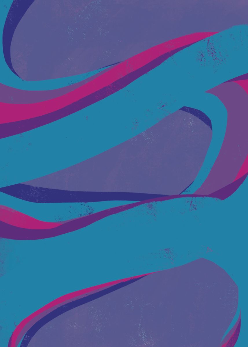 'Layer Wave' Poster, picture, metal print, paint by Jash Jhaveri | Displate