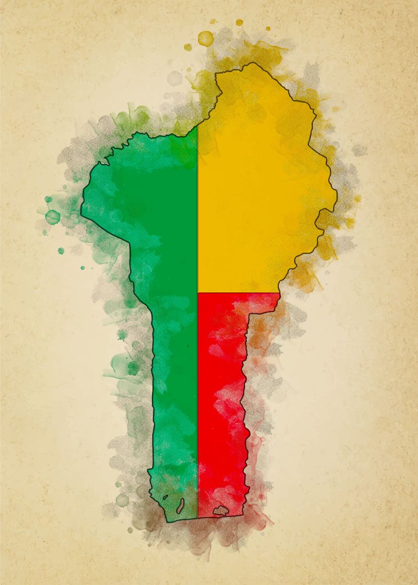 'Benin' Poster, picture, metal print, paint by Eli Cassin | Displate