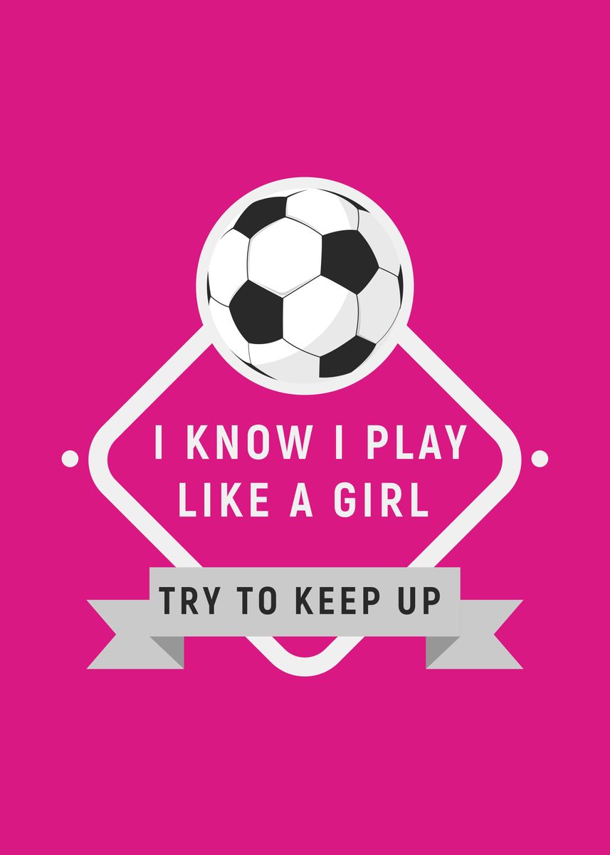 'Girl Soccer Tshirt' Poster, picture, metal print, paint by Eduyr ...