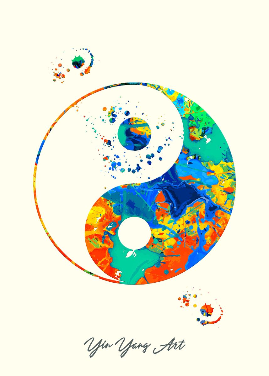 'Yin Yang Art' Poster, picture, metal print, paint by Vincent Vorce ...
