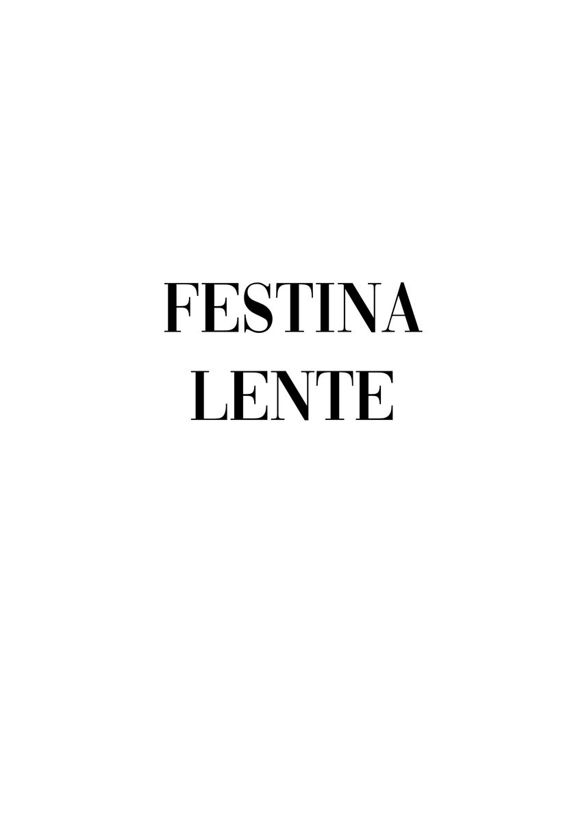 'Latin Quote Festina Lente' Poster, picture, metal print, paint by ...