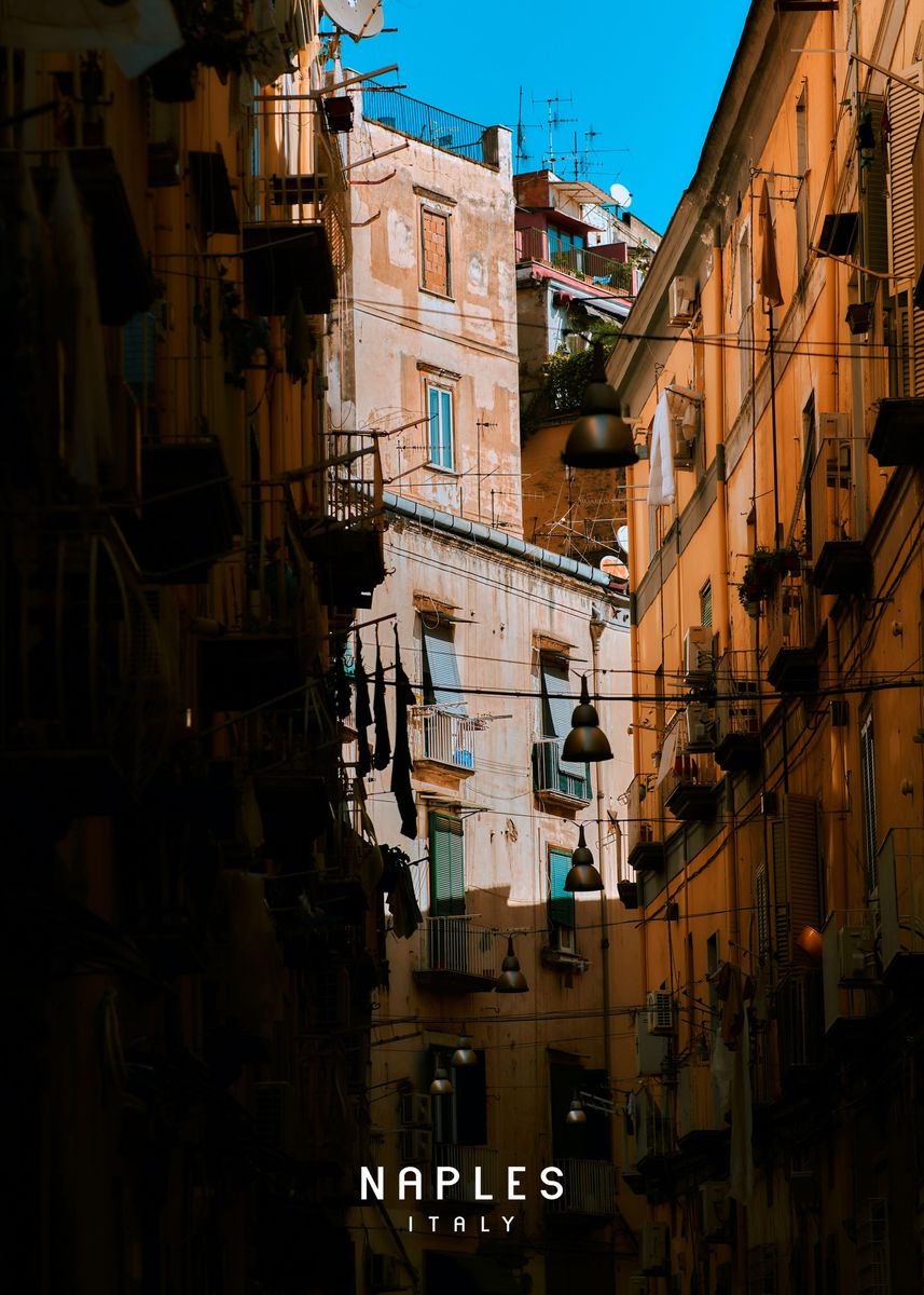 'Naples ' Poster, picture, metal print, paint by Famous City | Displate
